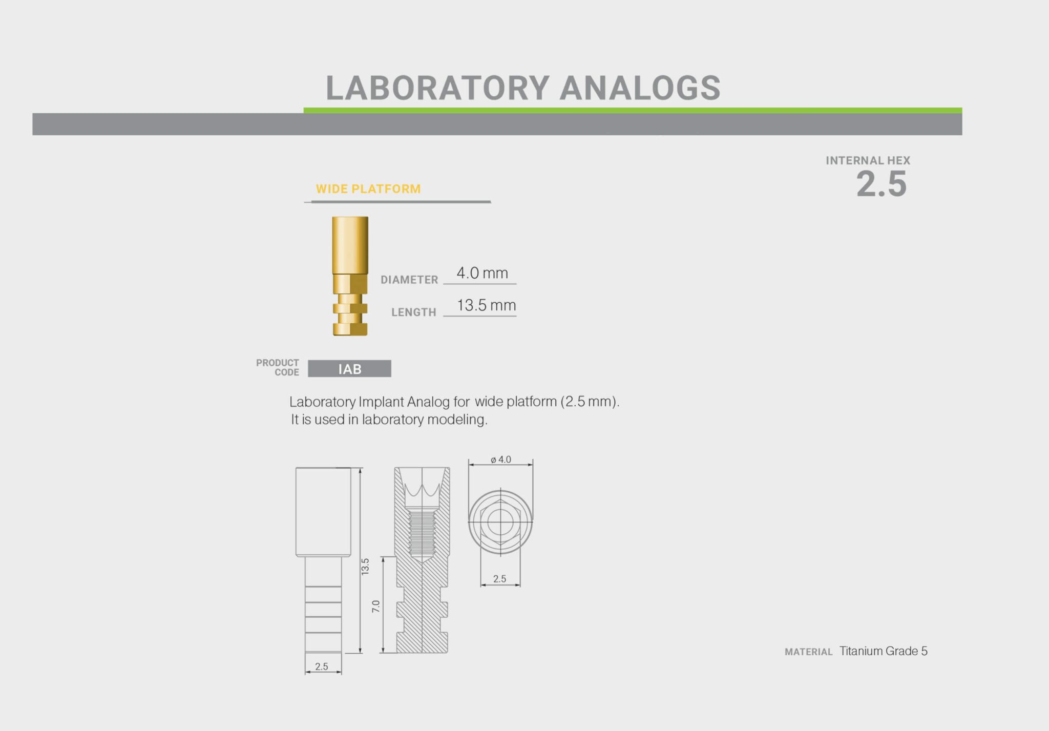 Laboratory Analog / Wide Platform - دیان سلامت دندان