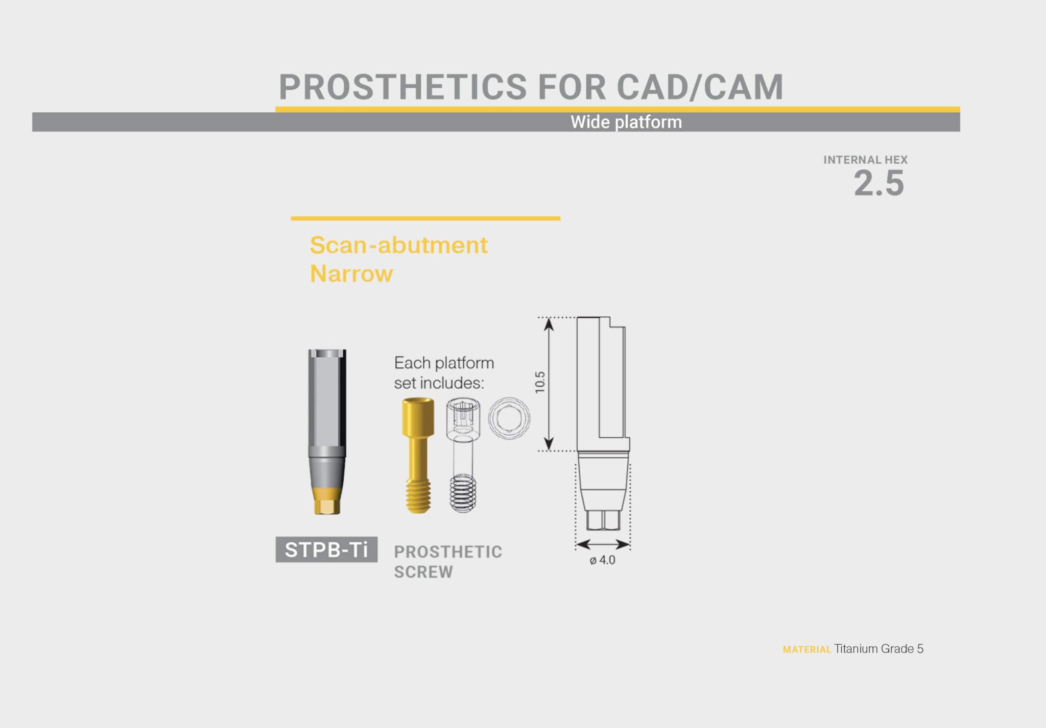 Scan Abutment Narrow / Wide Platform - دیان سلامت دندان